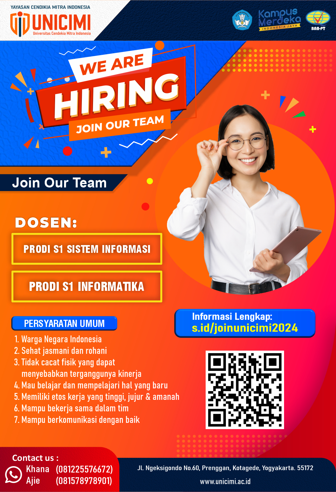 Penerimaan Dosen UNICIMI 2024 - UNICIMI